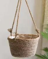China Natural Seagrass Storage Basket with Handle Eco Friendly Toy Clothes Basket 40x30cm for sale