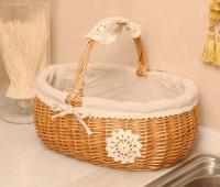China Handmade Natural Willow Wicker Picnic Basket 40L Outdoor Lunch Bag for 4 People for sale