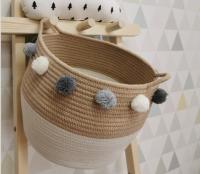 China OEM Cotton Rope Baby Storage Organizer 50L Laundry Basket for Toys Gifts Clothes for sale