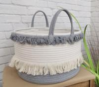 China OEM Cotton Rope Baby Storage Organizer 50L Laundry Basket for Toys Gifts Clothes for sale
