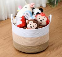 China OEM Cotton Rope Baby Storage Organizer 50L Laundry Basket for Toys Gifts Clothes for sale