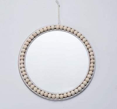 China Custom Framed Wooden Rattan Wicker Willow Mirror 60x90cm Natural Bathroom Wall Decor for sale