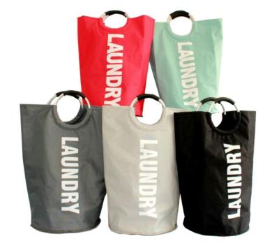 China Custom Foldable Cotton Canvas Kids Laundry Basket 50L Storage Bin for Toys for sale