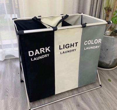 China Foldable Cotton Canvas Kids Laundry Basket 30L Custom Storage Bin for Baby Toys for sale