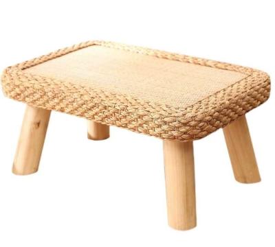 China Rattan Tatami Tea Table for Living Room Window Seating Area 80x50cm for sale