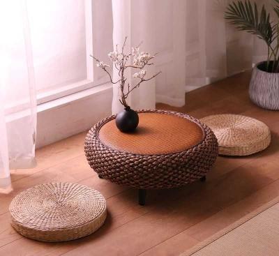 China Rattan Tatami Tea Table for Living Room Window Seat 120x60cm for sale