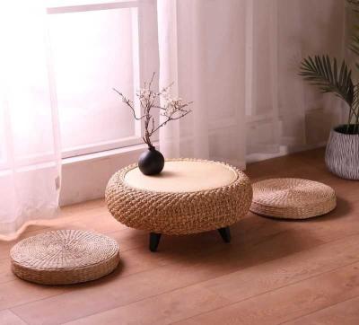 China Rattan Tatami Tea Table for Living Room Window Seat 120x60cm for sale
