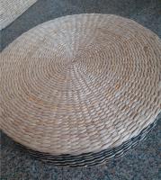 China Eco-Friendly Hand-Woven Grass Rattan Storage Stool Ottoman Box 40x40x45cm for sale