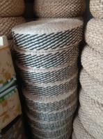 China Eco-Friendly Hand-Woven Grass Rattan Storage Stool Ottoman Box 40x40x45cm for sale
