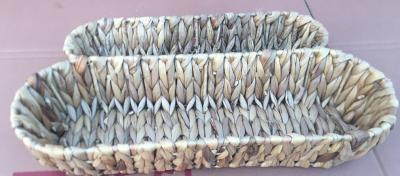China Eco-Friendly Handwoven Water Hyacinth Storage Basket Hamper 50L Capacity for sale