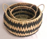 China Eco Friendly Seagrass Storage Basket 40x30cm Handwoven Water Hyacinth Organizer for sale
