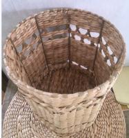 China Eco Friendly Seagrass Storage Basket 40x30cm Handwoven Water Hyacinth Organizer for sale