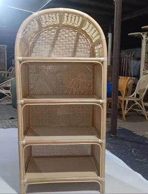 China Natural Rattan Storage Shelf Eco Friendly Home Furniture 3 Tier 60cm for sale