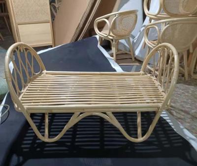 China Natural Rattan Baby Bed Eco Friendly Baby Furniture Crib 120x60cm for sale