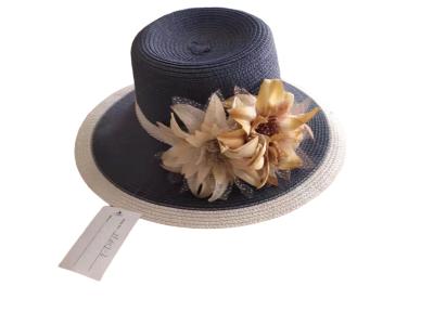 China Custom Wholesale Wide Brim Natural Straw Sun Hat for Beach Summer 55cm for sale