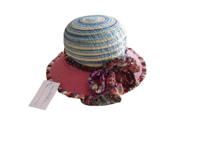 China Custom Wholesale Wide Brim Sun Hat Natural Straw Beach Hat 55cm for sale