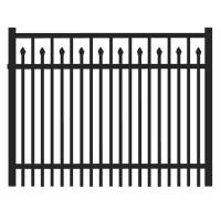 China 2500mm 3000mm Tubular Steel Fence Dark Grey Black Green Metal Tubular Fencing for sale