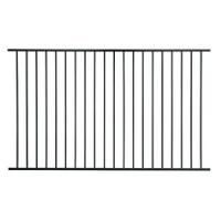 China 2000mm 3000mm Tubular Metal Fence 3 Rail Flat Top Aluminum Fence Guarding Safety for sale