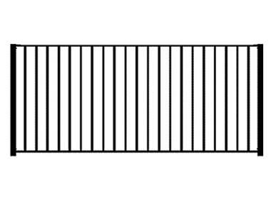 China Black Steel Aluminum Pool Tubular Metal Fence Panels Flat Top Tubular Fencing for sale