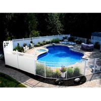 China Aluminium Flat Top Pool Fencing 2.4mL x 2mH Swimming Pool Fencing And Gates for sale