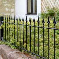 China House Iron Privacy Ornamental Iron Fence Panels 3 Rail Wrought Iron Fence for sale