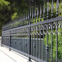 China House Iron Privacy Ornamental Iron Fence Panels 3 Rail Wrought Iron Fence for sale