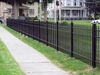 China 40X40mm Black Aluminum 3 Rail Fence Steel Tube Q195 Q235 for sale