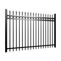 China Garden Decoration Spearhead Metal Fence 358 Tubular Iron Fencing 1.8x2.4m for sale