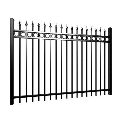 China Garden Decoration Spearhead Metal Fence 358 Tubular Iron Fencing 1.8x2.4m for sale