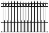China Powder Coated Spearhead Tubular Steel Fence 45cm-360cm for sale
