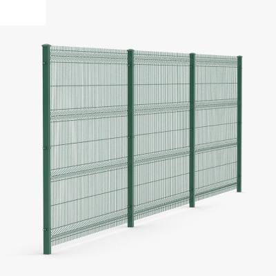 China 2.2 2.4 Meters Steel Wire Mesh Fence PVC Coated Triangle Fence Welded Curved Garden Square for sale