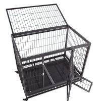 China Metal 2 Door Folding Livestock Fence Panels Stainless Steel Pet Kennel Cage Dog Cat for sale