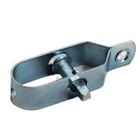 China ISO9001 2008 Chain Link Fence Post Clamps Metal Fence Accessories Dark Grey for sale