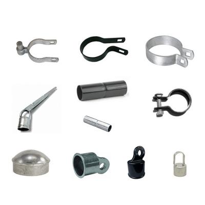 China Silver Steel Metal Chain Link Gate Hardware Brackets Sports Field for sale