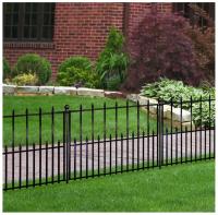 China Steel 3 Rail Black Aluminum Fence 30 In. X 36 In. Hot Dipped Galvanzied for sale