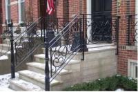 China Powder Coating Decorative Welding Wrought Iron Handrails For Outdoor Steps Steel House for sale