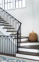 China 44'' Cast Iron Banister Wrought Iron Hand Rail For Outside Steps for sale