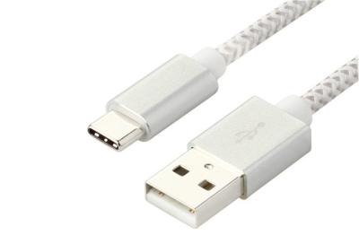 China QS USB312003, USB 3.1 TYPE C Male to USB 2.0 Male Nylon Braided USB Data Cable, Type-c to USB 2.0 A Cable for sale
