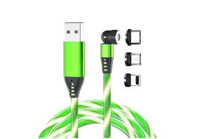 China QS MG7002 540 Degree Luminous Magnetic USB Data Cable for sale