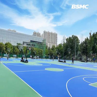 China BSMC SPU Cushion Surface System Excellent Performance Best Material Protect Joints Shock Absorption Basketball Court Surface Coating for sale