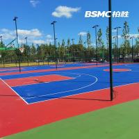China Casting on Site Tennis Basketball Volleyball Court Durable Weather Resistance Outdoor Synthetic Outdoor Multipurpose Court for sale