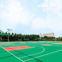 China Casting on Site Tennis Basketball Volleyball Court Durable Weather Resistance Outdoor Synthetic Outdoor Multipurpose Court for sale