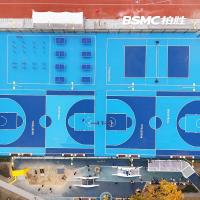 China Wet Pour Outdoor Sandwich Sports Court System Multifunctional Sports Flooring for sale