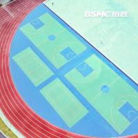 China Wet Pour Outdoor Sandwich Sports Court System Multifunctional Sports Flooring for sale