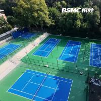 China Acrylic Cushion System Professional ITF Certified Product Tennis Court Surface Coating Four Layers Sports Flooring Materials for sale