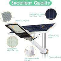 China High Brightness LED Solar Panel Street Light IP65 6500K 100W 200W 300W Outdoor Street Light for sale
