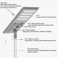 China Ip65 Aluminum Material Solar Powered Led Street Lamp With 140° Lighting Angle And More Than 12 Hours Lighting Time for sale