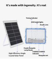 China IP66 Intelligent Solar LED Floodlight 100w Outdoor LED Wall Pack Light Solar Flood Ligh for sale
