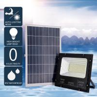 China 200W 300W 500W use solar energy lithium battery lifepo4 outdoor motion sensor flood light fixtures for sale