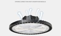 China 160lm/W Warehouse Workshop Industrial Factory UFO Ultrathin LED High Bay Lighting Adjustable Beam Angle for sale